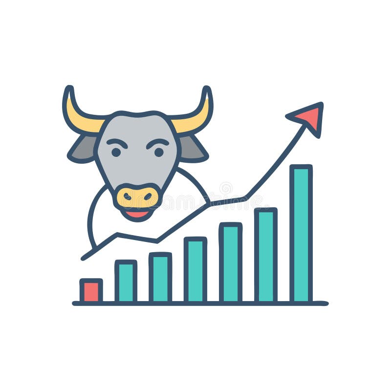 Dynamic Bull Market Icon stock vector. Illustration of analysis - 352794806