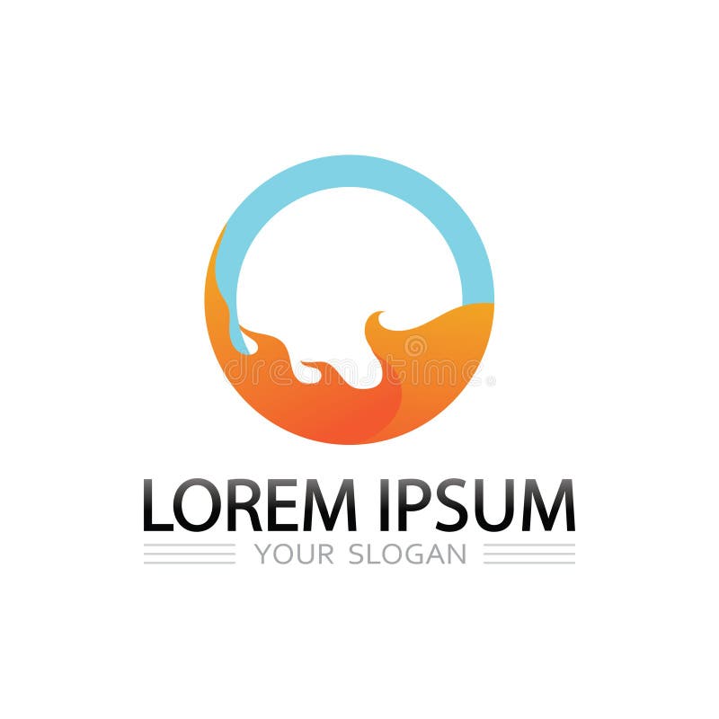 Dynamic Burning Flame Logo Design Vector Hot Fire Symbol and Icon Stock ...