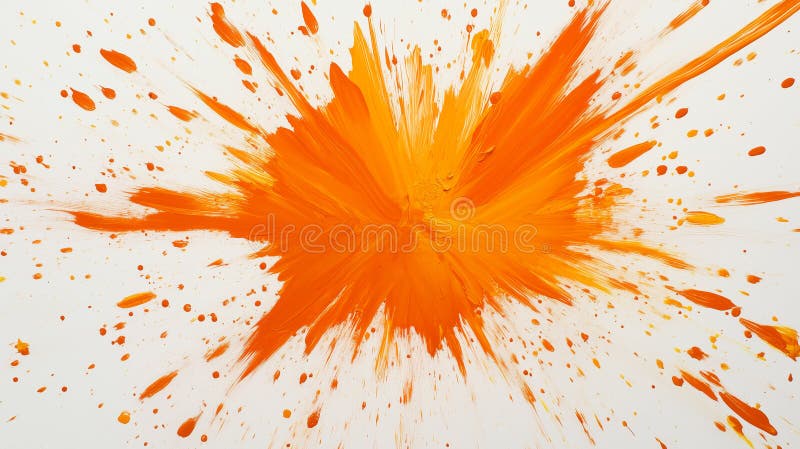 Bright Orange Paint Explosion Creating a Vibrant Artistic Effect on a ...