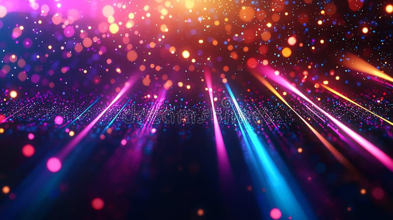 Dynamic Burst of Color and Light Featuring a Blend of Vibrant Beams ...