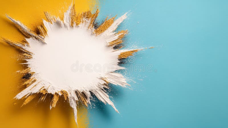 Dynamic Burst of Color between Yellow and Blue, Creating an Artistic ...