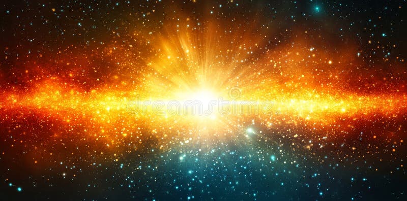 A Dynamic Burst of Colors and Lights Symbolizing Cosmic Energy Set ...