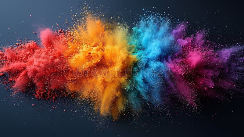Dynamic Burst of Colors and Particles Creating Striking Abstract Visual ...