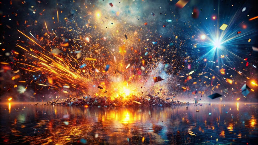 Dynamic Burst of Confetti and Motion a Vibrant Background for Design ...