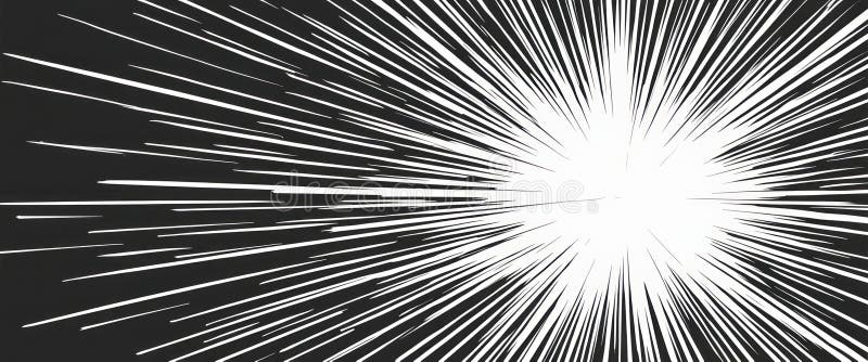 Dynamic Burst of Light Radiating from a Central Point Stock Image ...
