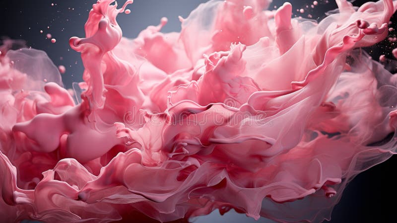 A Dynamic Burst of Pink Paint Creates a Visually Captivating Explosion ...