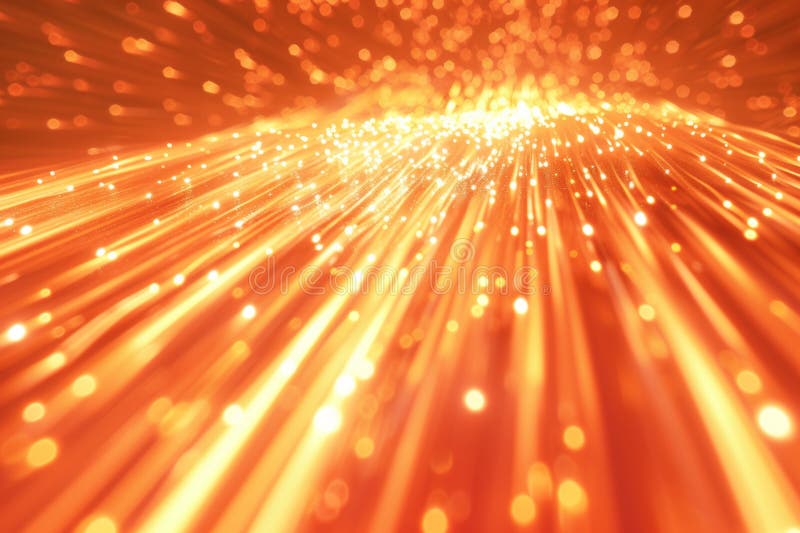 A Dynamic Burst of Radiant Orange Light with Beautiful Sparkles Creates ...