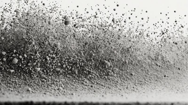 A Dynamic Burst of Small Particles Frozen in Motion, Showcasing a ...