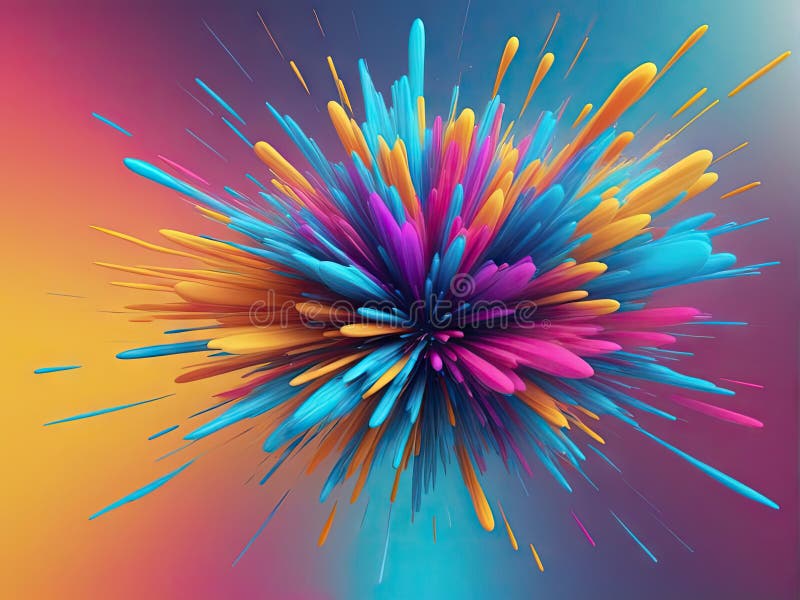 Dynamic Bursts of Colorful Splashes Create Engaging Visual Effects in ...