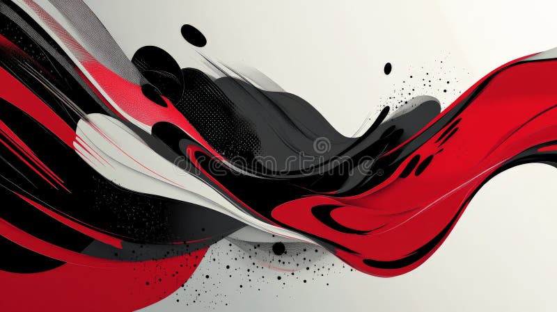 A Dynamic Business Banner Featuring Bold Red and Black Abstract Shapes ...