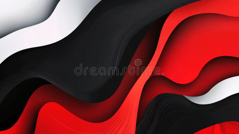 A Dynamic Business Banner Featuring Bold Red and Black Abstract Shapes ...
