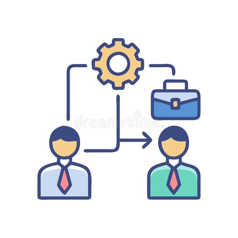 Dynamic Business Collaboration Platform Icon Stock Vector ...