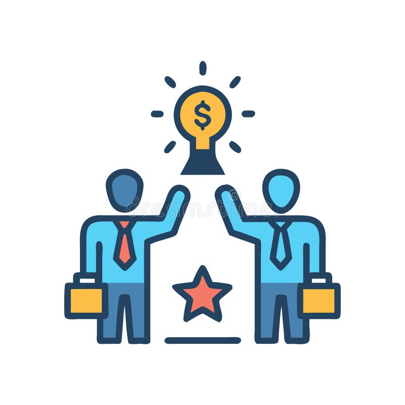 Dynamic Business Competition Icon Stock Vector - Illustration of genius ...