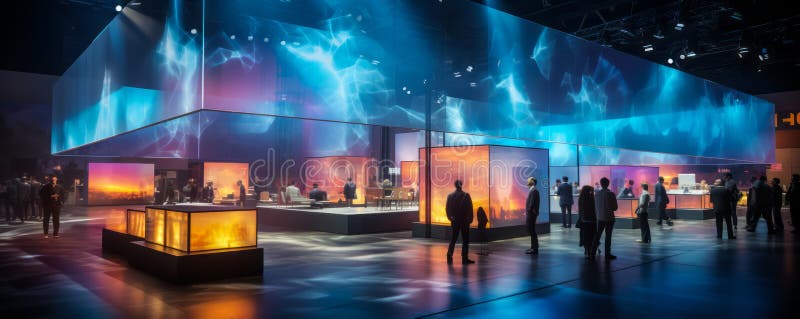 Dynamic it Business Convention Long Exposure of Blurred Human Motion at ...