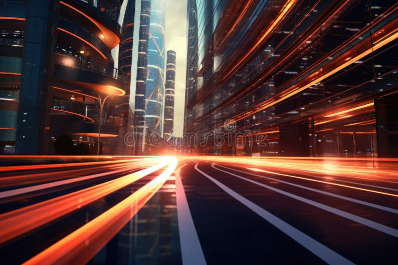 Fast Paced and Ever Changing Landscape of a Eco City Environment Stock ...