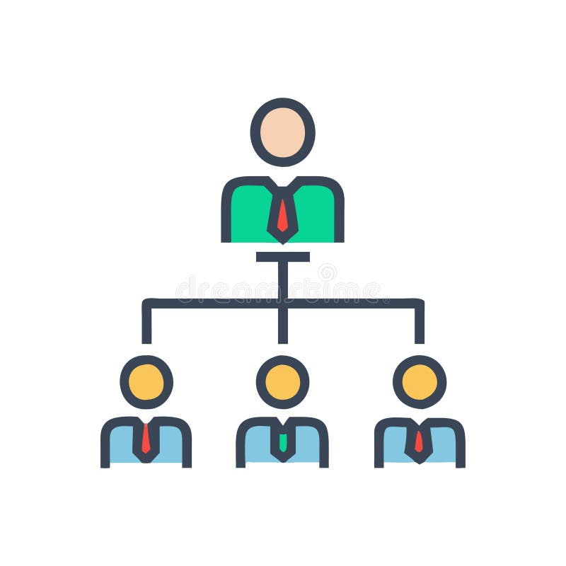 Dynamic Business Hierarchy Chart Icon Design Stock Vector ...