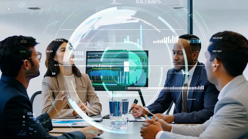 Dynamic Business Meeting with Holographic Data Visualizations and ...