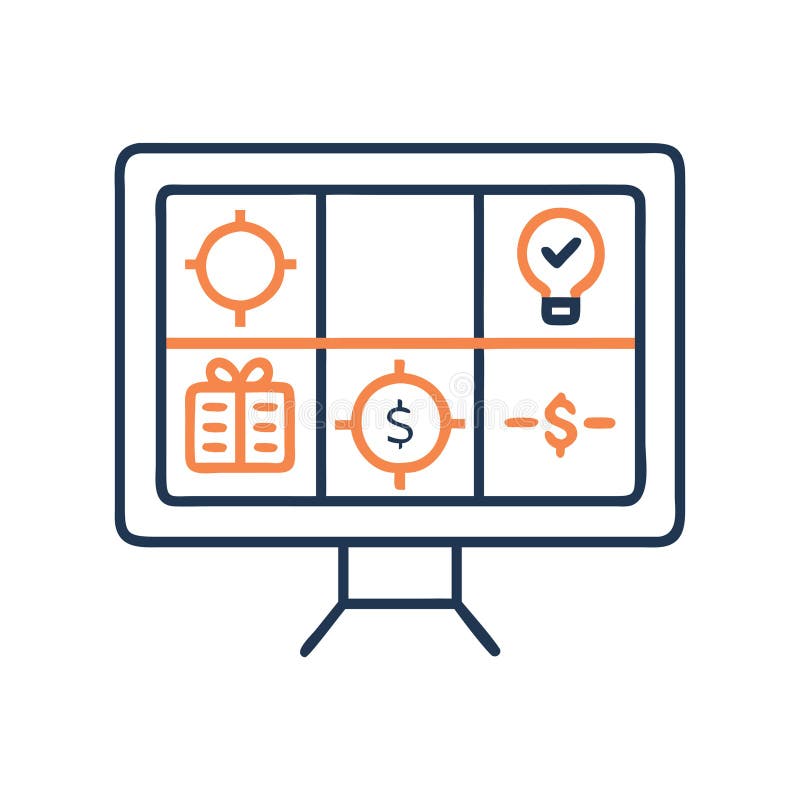 Dynamic Business Model Canvas Icon Stock Vector - Illustration of ...