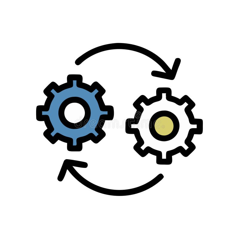 Dynamic Business Process Reengineering Icon Stock Vector - Illustration ...