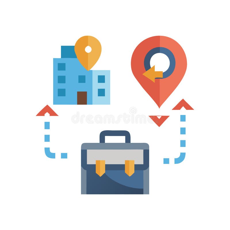 Dynamic Business Relocation Strategy Icon Stock Vector - Illustration ...