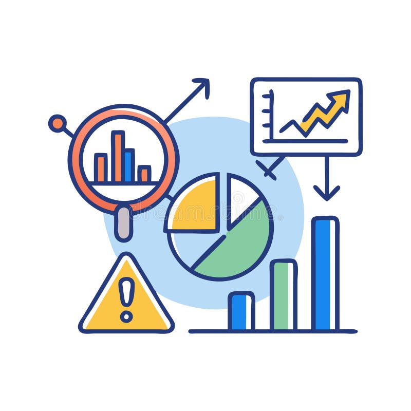 Dynamic Business Risk Analysis Icon Stock Vector - Illustration of ...