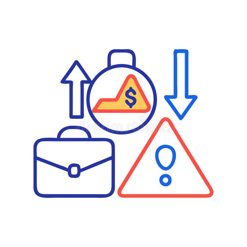 Dynamic Business Risk Icon stock vector. Illustration of currency ...