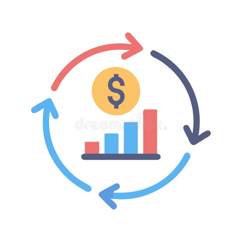 Dynamic Business Sales Cycle Icon Stock Vector - Illustration of ...