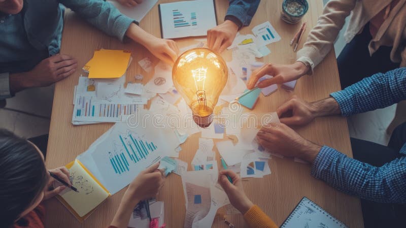 Dynamic Business Team Collaborates To Generate Innovative Ideas for ...