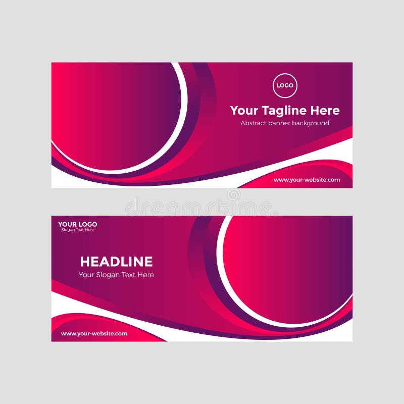 Dynamic Business Web Banner Gradient Background Stock Illustration ...