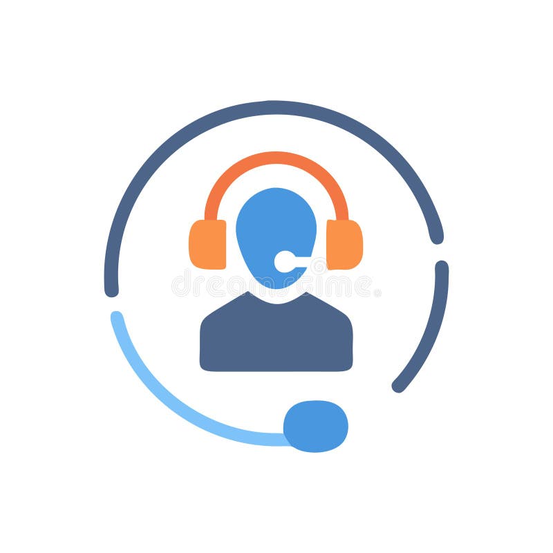 Dynamic Call Center Icon for Communication Stock Photo - Illustration ...