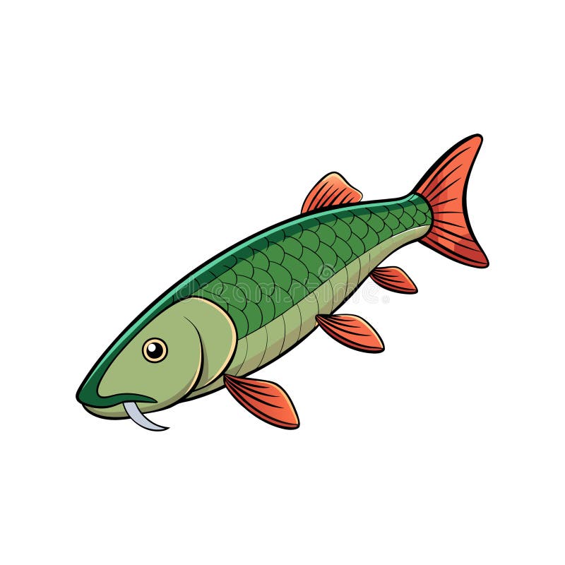 Dynamic Arapaima Fish Captivating Artwork Stock Image - Illustration of ...