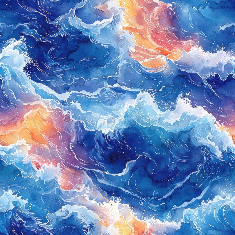 Dynamic and Captivating Painting of a Wave Conveying Motion and Flowing ...