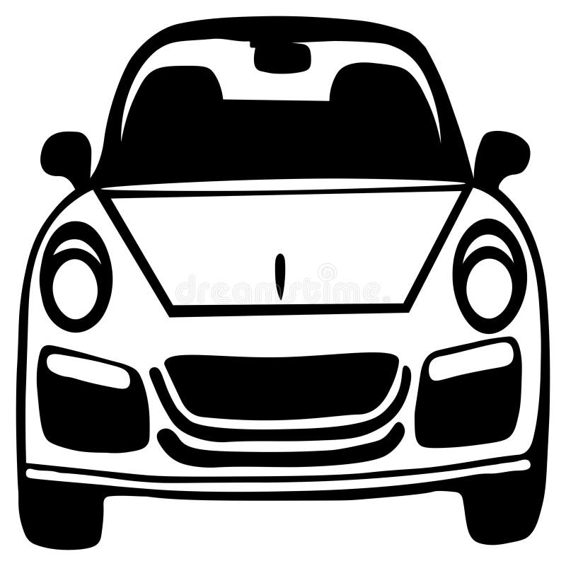 Dynamic Car Icon Design Silhouette Vector Art Illustrations on a White ...