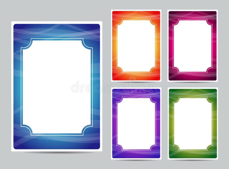 Dynamic Card Frame Border Template Design Flyer Stock Vector ...
