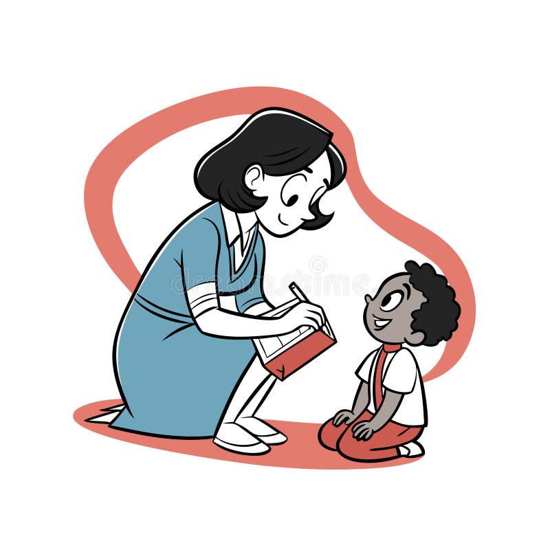 Dynamic Caring Teacher Cartoon Character Stock Vector - Illustration of ...