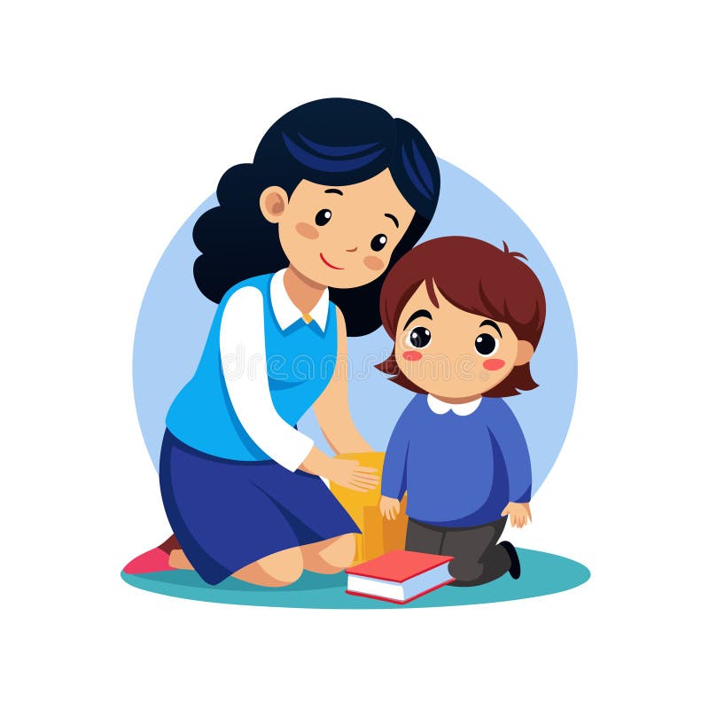 Dynamic Caring Teacher Cartoon Character Stock Vector - Illustration of ...