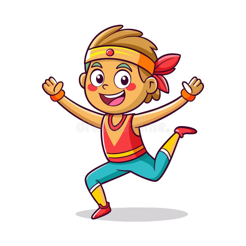 Dynamic Cartoon Dancer Character Design Stock Vector - Illustration of ...