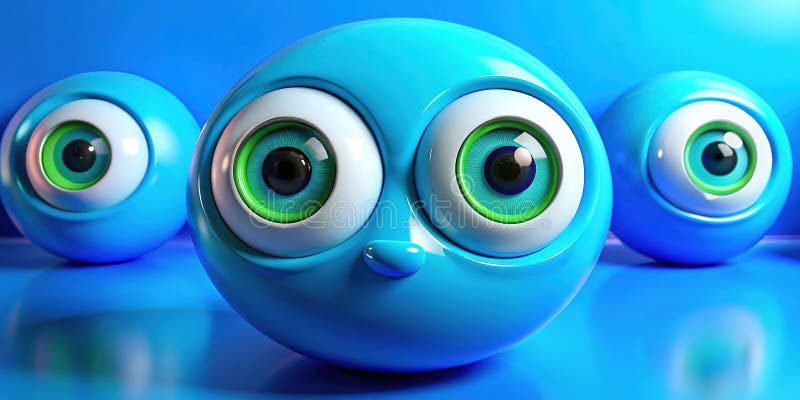 Dynamic Cartoon Eyes Blinking in Loop Animation Perfect for Drone ...