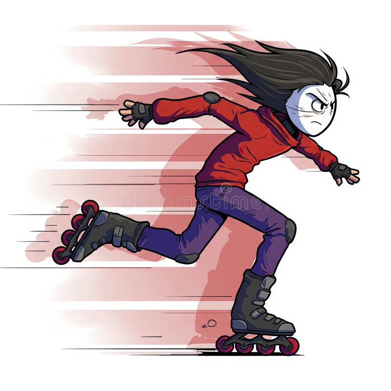 Character Rollerblading Stock Illustrations – 613 Character ...