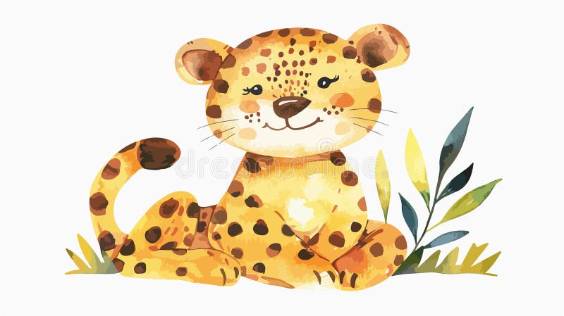 Dynamic Cartoon Leopard Animation Vector Illustration for Creative ...
