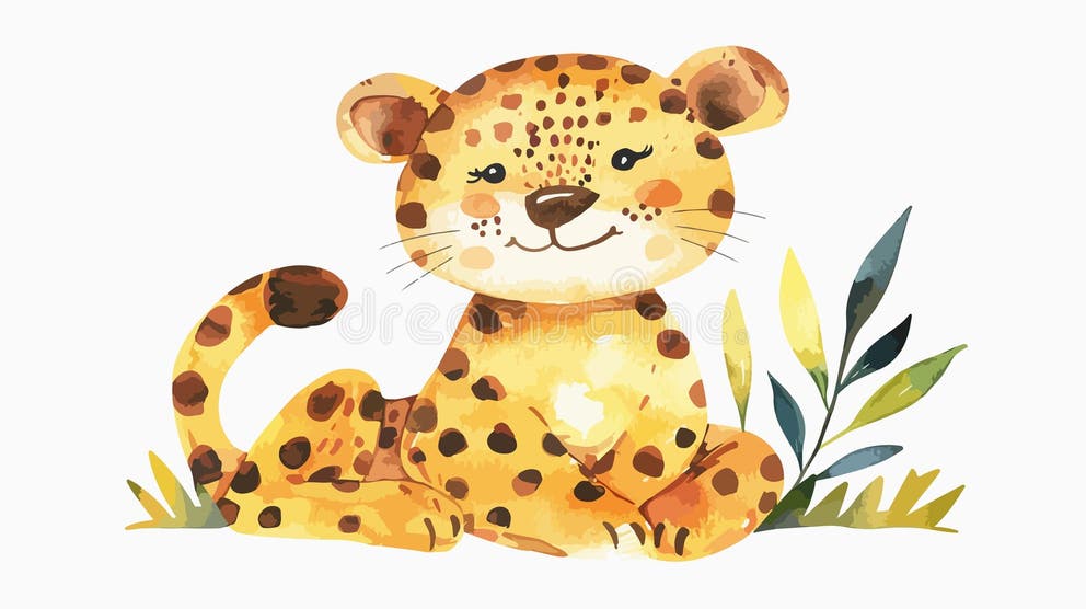 Dynamic Cartoon Leopard Animation Vector Illustration for Creative ...