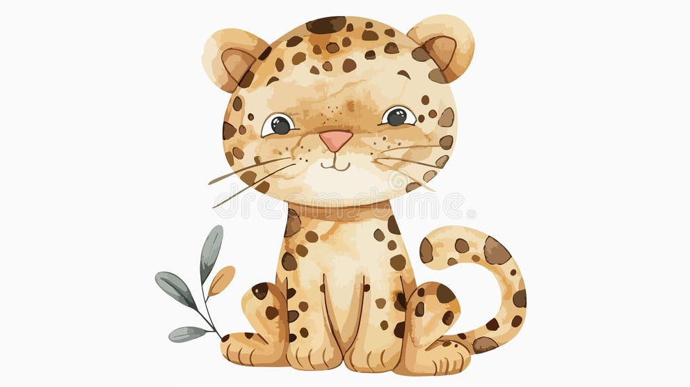Dynamic Cartoon Leopard Animation Vector Illustration for Creative ...