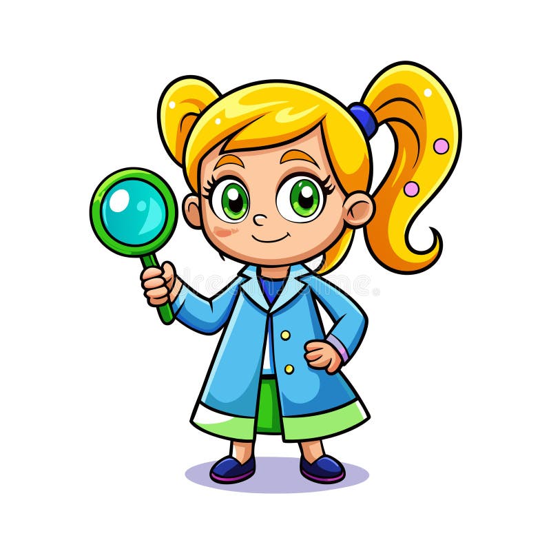 Dynamic Cartoon Scientist Exploring New Ideas Stock Vector ...