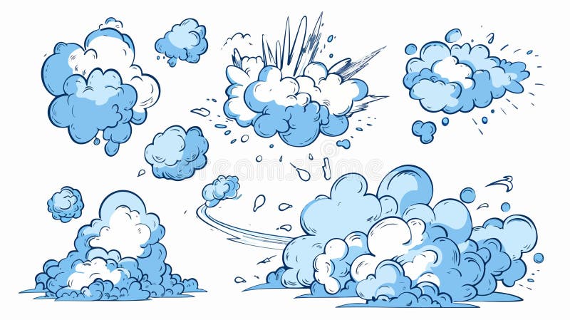 Dynamic Cartoon Speed Effect of Jumping Character with Cloud Doodle ...