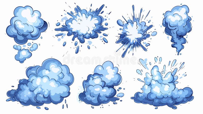 Dynamic Cartoon Speed Effect of Jumping Character with Cloud Doodle ...