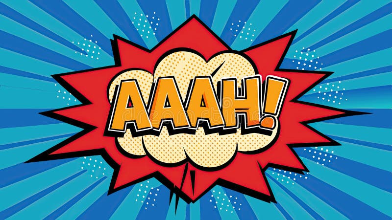 Vibrant Cartoon Comic Book Explosion with Text Expression Stock ...