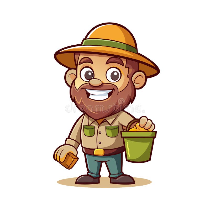 Dynamic Cartoon Zookeeper Character Design Stock Vector - Illustration ...