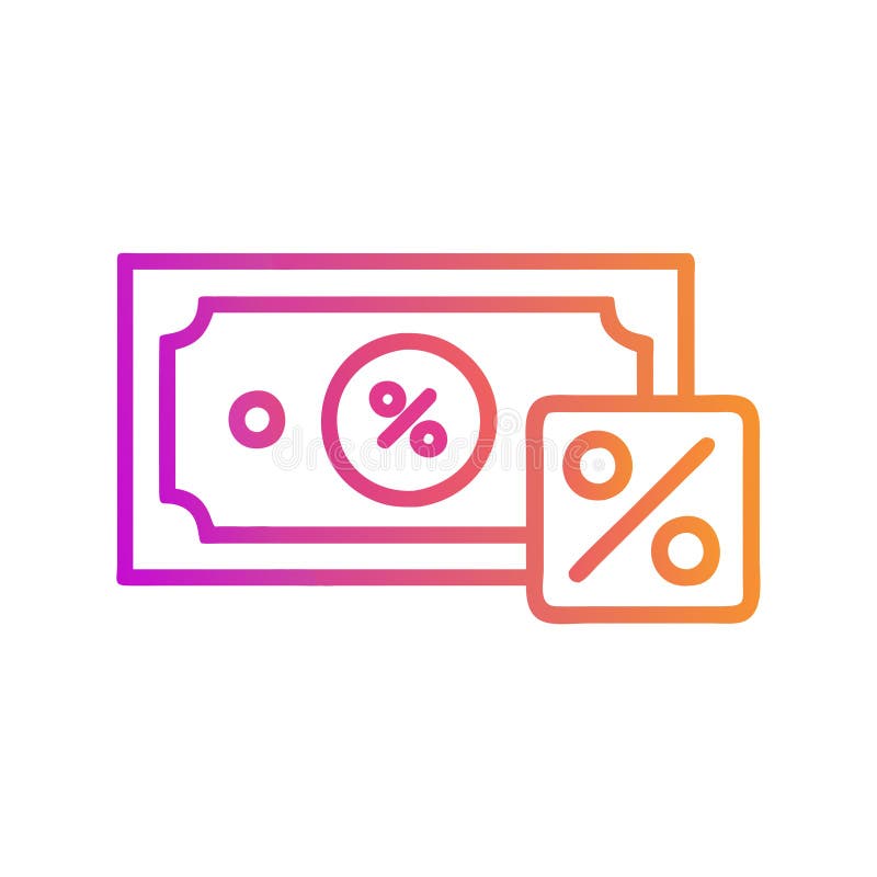 Dynamic Cash Discount Icon stock vector. Illustration of investment ...
