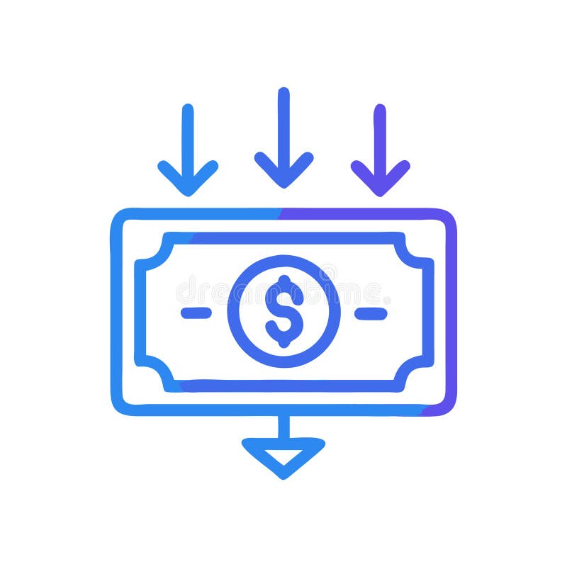 Dynamic Cash Inflow Icon stock vector. Illustration of graph - 352797116