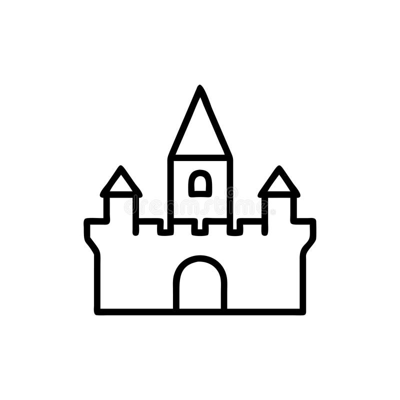 Dynamic Castle Icon for Fantasy Worlds Stock Vector - Illustration of ...
